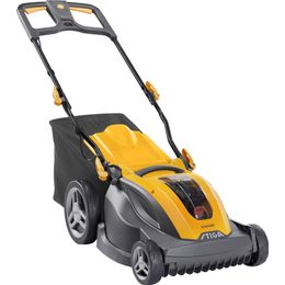 Akkurasenm&auml;her STIGA GARDEN "COMBI 344e", gelb, B:48,5cm H:104cm T:141cm, Rasenm&auml;her, mit Akku 48V/5Ah und Ladeger&auml;t