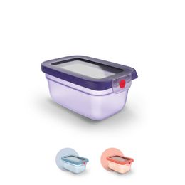 Frischhaltedose Emsa "oneClick", violett, B:11,71cm H:8,25cm L:17,49cm, Polyprophylen (PP), Lebensmittelaufbewahrungsbeh&auml;lter, Frischhaltedose, verschlossen mit nur 1 x Klick, 100% dicht, made in Germany