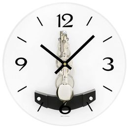 Regulator AMS, silberfarben, Wanduhren, &Oslash; 27cm, Mechanische Uhr, Holz,Wohnzimmer, Esszimmer, K&uuml;che,B&uuml;ro,Flur