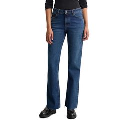 Marc O'Polo Schlagjeans MARC O'POLO "aus Organic-Cotton-Mix-Stretch", Damen, Gr. 31, L&auml;nge 32, blau (dunkelblau), Obermaterial: 98% Baumwolle, 2% Elasthan, unifarben, ausgestellt normal, Jeans
