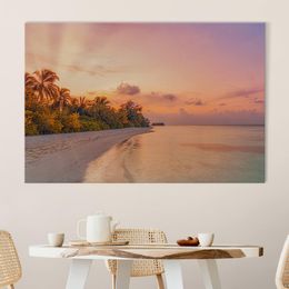 Bilderwelten Akustikbild | Wandbild schallabsorbierend - Tropischer Sonnenuntergang