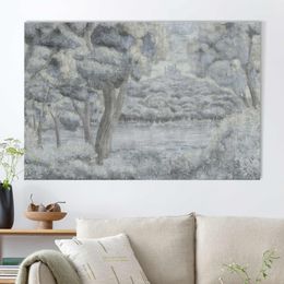 Bilderwelten Akustikbild | Wandbild schallabsorbierend - Waldlandschaft mit Schloss