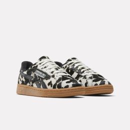 Sneaker Reebok CLASSIC "CLUB C GROUNDS UK", Damen, Gr. 36, chalk, schwarz, gum, Leder, Synthetik, Schuhe Sneaker