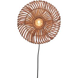 GOOD & MOJO Wandleuchte "ZANZIBAR", braun, 1, &Oslash; 40cm, 1 Stk., Leuchten, Wandleuchte