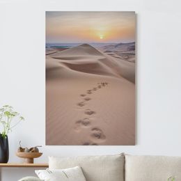 Bilderwelten Akustikbild | Wandbild schallabsorbierend - Abu Dhabi Spuren im W&uuml;stensand