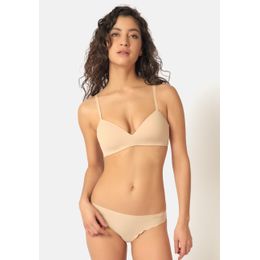 Schalen-BH Skiny "Advantage Micro", Damen, Gr. 80, Cup C, beige, Obermaterial: 90% Polyamid, 10% Elasthan, BHs Schalen-BH