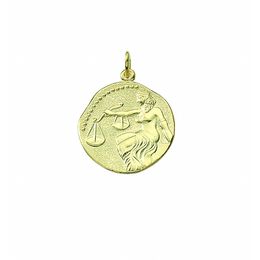 Adelia&acute;s Kette mit Anh&auml;nger ADELIA&acute;S "Damen & Herren 333 Gold Sternzeichen Anh&auml;nger Waage &Oslash; 18,2 mm", gold, Halsketten, Damen, Gold, Schmuckset - Set mit Halskette