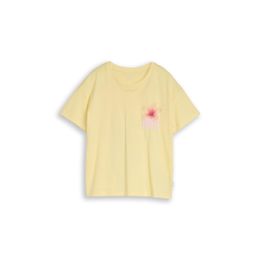 T-Shirt Tom Tailor, Jungen, Gr. 128, light gelb, Single Jersey, Obermaterial: 100% Baumwolle, oversize, Rundhals, Shirts T-Shirt