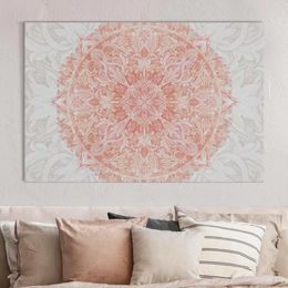 Bilderwelten Akustikbild Mandala Aquarell Ornament beige orange