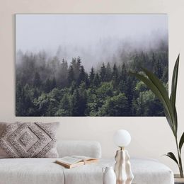 Bilderwelten Akustikbild Wald im Nebel