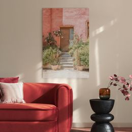 Bilderwelten Akustikbild | Wandbild schallabsorbierend - T&uuml;r mit Rosen