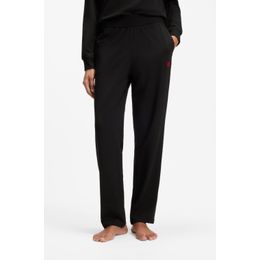 Schlupfhose HUGO UNDERWEAR "Signature", Damen, Gr. S, N-Gr, schwarz 001, Sweatware, Obermaterial: 48% Baumwolle, 48% Modal, 4% Elasthan, Basic, regular fit, Hosen Schlupfhose, basic, regular fit