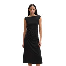 Marc O'Polo Jerseykleid MARC O'POLO "mit geraffter Seitenpartie", Damen, Gr. XL, Normalgr&ouml;&szlig;en, schwarz, Obermaterial: 56% Viskose, 37% Modal, 7% Elasthan, unifarben, slim fit wadenlang, normaler Saum, Kleider Jerseykleid