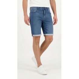 Jeansshorts Cars Jeans "SEATLE Short", Herren, Gr. M, N-Gr, blau (stone used), Web, Obermaterial: 86% Baumwolle, 13% Polyester, 1% Elasthan, unifarben, regular fit, Jeans Jeansshorts