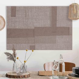 Bilderwelten Akustikbild | Wandbild schallabsorbierend - Leinenstruktur in Braun