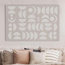 Bilderwelten Akustikbild | Wandbild schallabsorbierend - Abstrakte Monde beige