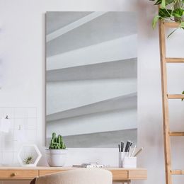 Bilderwelten Akustikbild | Wandbild schallabsorbierend - Faltenstruktur in Wei&szlig;