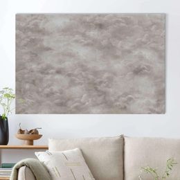 Bilderwelten Akustikbild Blick in den Sommerhimmel auf Leinen Beige