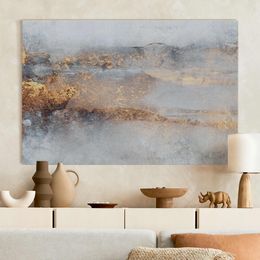 Bilderwelten Akustikbild Gold-Grauer Nebel