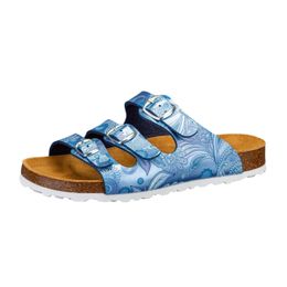Pantolette Lico "Pantolette Bioline Lady Power", Damen, Gr. 36, blau, Synthetik, Schuhe Pantolette