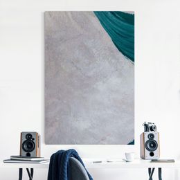 Bilderwelten Akustikbild | Wandbild schallabsorbierend - Bl&auml;tter in Gouache