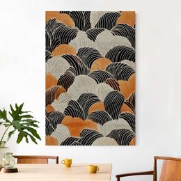 Bilderwelten Akustikbild | Wandbild schallabsorbierend - Japanische Wellen Illustration