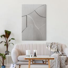 Bilderwelten Akustikbild | Wandbild schallabsorbierend - Minimalistische Wei&szlig;struktur