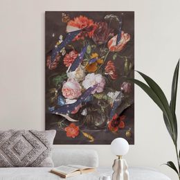 Bilderwelten Akustikbild | Wandbild schallabsorbierend - Blumen mit Galaxie