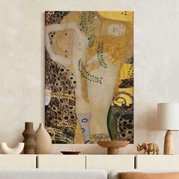 Bilderwelten Akustikbild | Wandbild schallabsorbierend - Gustav Klimt - Wasserschlangen I