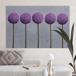 Bilderwelten Akustikbild | Wandbild schallabsorbierend - Allium Kugel-Bl&uuml;ten