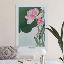 Bilderwelten Akustikbild | Wandbild schallabsorbierend - Ohara Koson - Blooming Lotus Flower