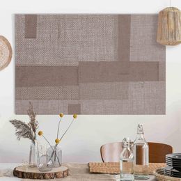 Bilderwelten Akustikbild | Wandbild schallabsorbierend - Leinenstruktur in Braun