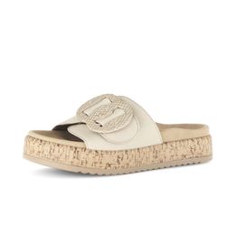 Pantolette Gabor "Pantolette", Damen, Gr. 37, beige, Schuhe Pantolette