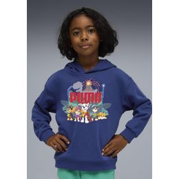 Puma Jungen Kapuzensweatshirt "X PAW PATROL GRAPHIC HOODIE TR"blau jewel, Gr. 116, bedruckt, Sweatware, Obermaterial: 68% Baumwolle, 32% Polyester,