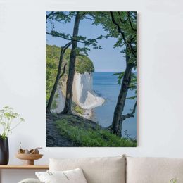Bilderwelten Akustikbild | Wandbild schallabsorbierend - R&uuml;gen Kreidefelsen &uuml;ber Ostsee