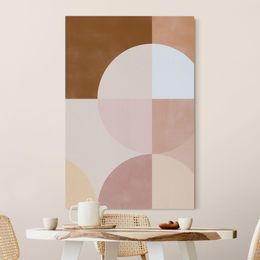 Bilderwelten Akustikbild | Wandbild schallabsorbierend - Terracotta Retro Formen