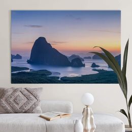 Bilderwelten Akustikbild | Wandbild schallabsorbierend - Thailand Insel im Meer bei Sonnenaufgang