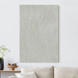 Bilderwelten Akustikbild | Wandbild schallabsorbierend - Zen-Farbstruktur in Wei&szlig;
