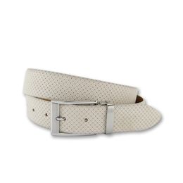 Bernd G&ouml;tz Lederg&uuml;rtel BERND G&Ouml;TZ "Lederg&uuml;rtel aus samtigem Veloursleder mit Punktpr&auml;gung", Herren, Gr. 80, creme, Rindsleder, G&uuml;rtel Lederg&uuml;rtel