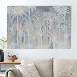 Bilderwelten Akustikbild | Wandbild schallabsorbierend - Regenwald in Pastell