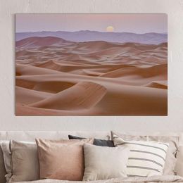 Bilderwelten Akustikbild | Wandbild schallabsorbierend - Abu Dhabi D&uuml;nen im Sonnenuntergang