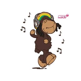Bilderwelten Wandtattoo Tiere modern selbstklebend Wandaufkleber - NICI - Jolly Bob - Wandsticker Kinderzimmer Baby M&auml;dchen Jungen