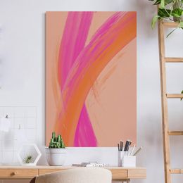Bilderwelten Akustikbild | Wandbild schallabsorbierend - Rosa-Orange Energie