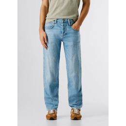 Straight-Jeans Pepe Jeans "COMFORT STRAIGHT DALSTON", Herren, Gr. 31, L&auml;nge 32, light blau used, Denim/Jeans, Obermaterial: 99% Baumwolle, 1% Elasthan, straight fit lang, Jeans Straight-Jeans, aus Baumwoll-Denim mit Stretch-Anteil