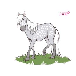 Wandtattoo Kinderzimmer M&auml;dchen NICI Horse Club Apfelschimmel laufend Wandsticker Tiere Pferde M&auml;dchenzimmer Wandaufkleber in S-XXL