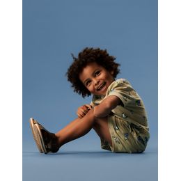 Kurzarmshirt name it "NMMJAXON SS NREG TOP BOX PB", Jungen, Gr. 104, swamp, Jersey, Obermaterial: 100% Baumwolle, bedruckt, normal, Rundhals, Shirts