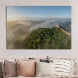 Bilderwelten Akustikbild | Wandbild schallabsorbierend - China Gro&szlig;e Mauer im Nebel