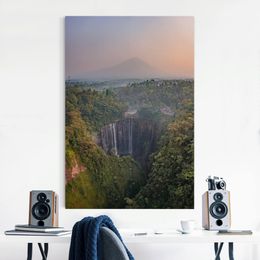 Bilderwelten Akustikbild | Wandbild schallabsorbierend - Tumpak Sewu Wasserfall Indonesien