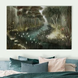 Bilderwelten Akustikbild | Wandbild schallabsorbierend - Fluss im tiefen Dschungel