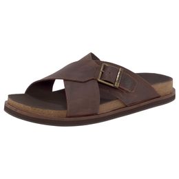 Outdoorsandale Timberland "Amalfi Vibes Cross Slide", Herren, Gr. 40, braun, Leder, Schuhe Outdoorsandale